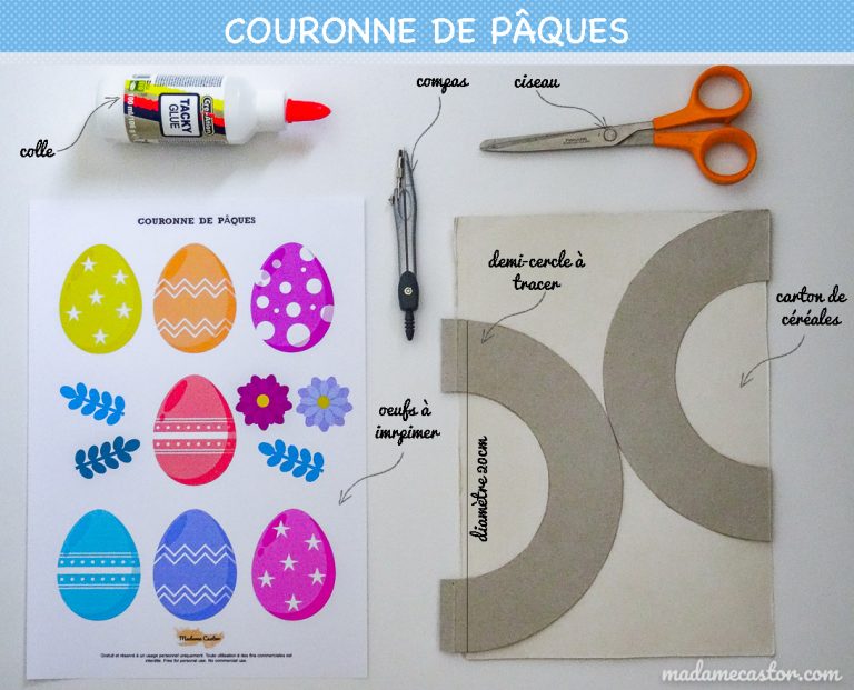 DIY couronne de Pâques - Madame Castor